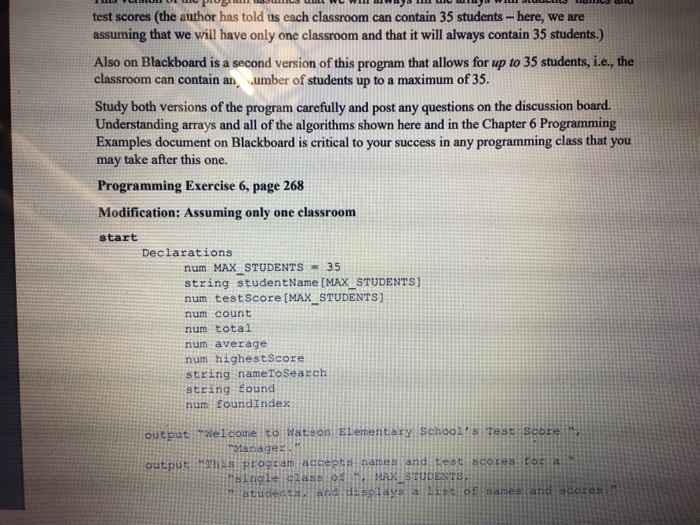 Only Pseudocode No Java Or Other Languages