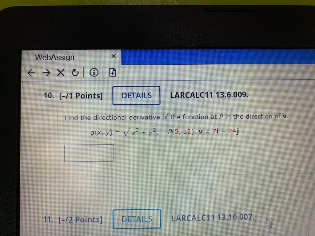 Solved WebAssign f → x 0 | 0 0 10. [-/1 Points] DETAILS | Chegg.com