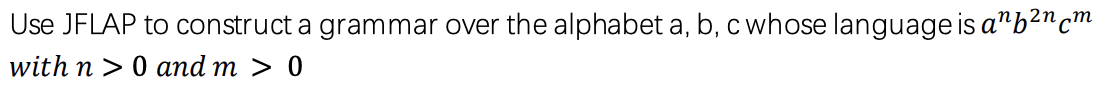 Solved Use JFLAP to construct a grammar over the alphabet a, | Chegg.com