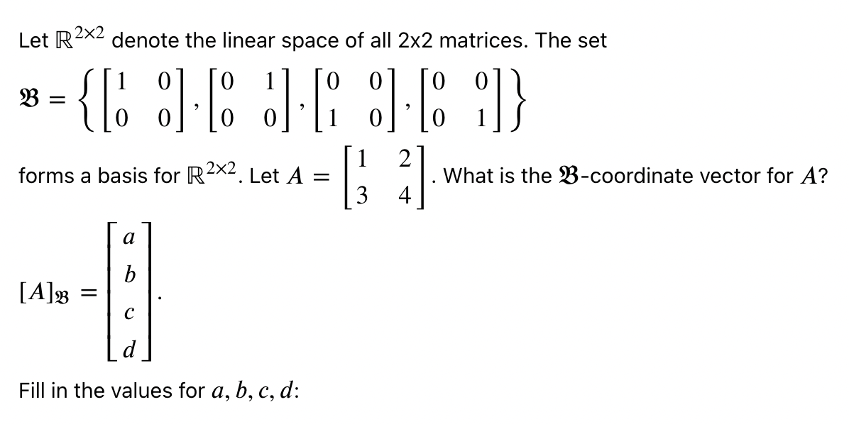 Solved Let R2×2 denote the linear space of all 2×2 matrices. | Chegg.com