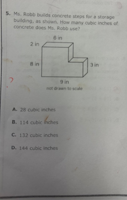 Solved Ms. Robb builds concrete steps for a storage | Chegg.com