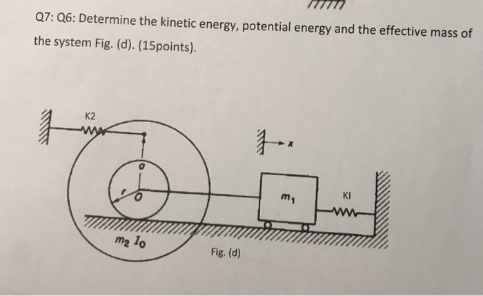 Solved Q7: 06: Determine the kinetic energy, potential | Chegg.com