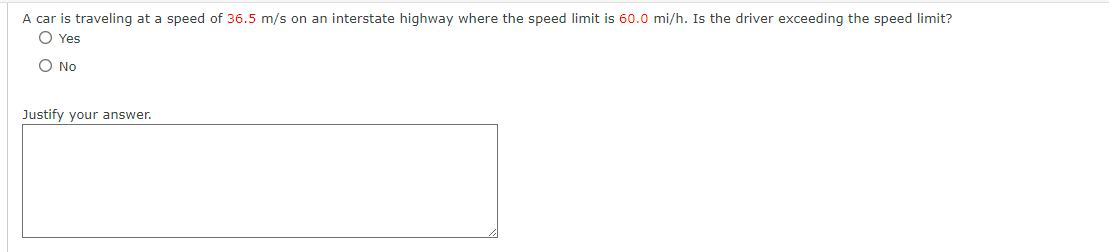 Solved A car is traveling at a speed of 36.5 m/s on an | Chegg.com
