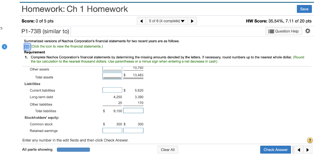Solved Homework: Ch 1 Homework Save HW Score: 35.54%, 7.11 | Chegg.com