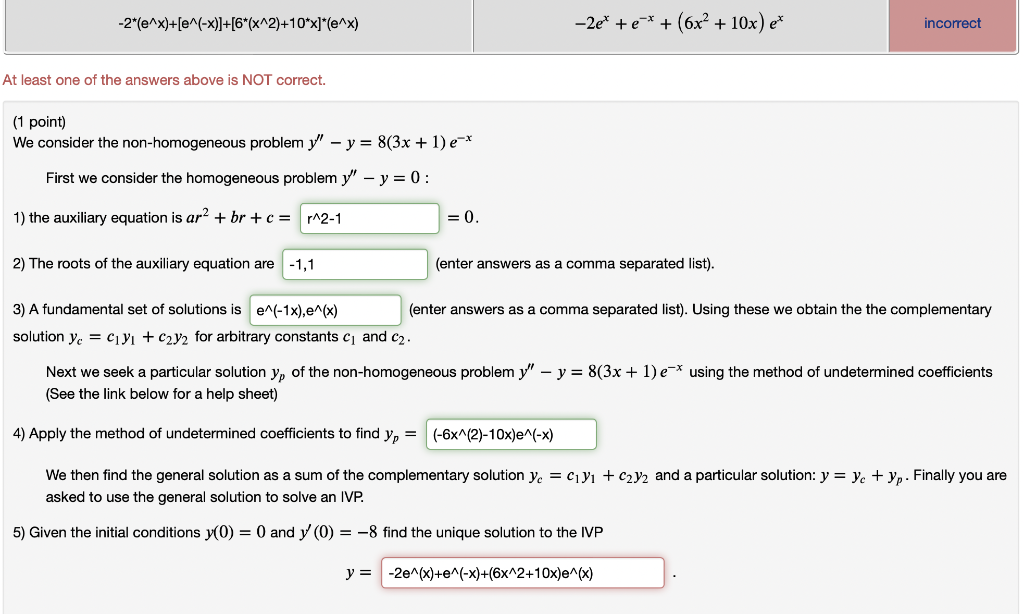 Solved As a specific example we consider the non-homogeneous | Chegg.com