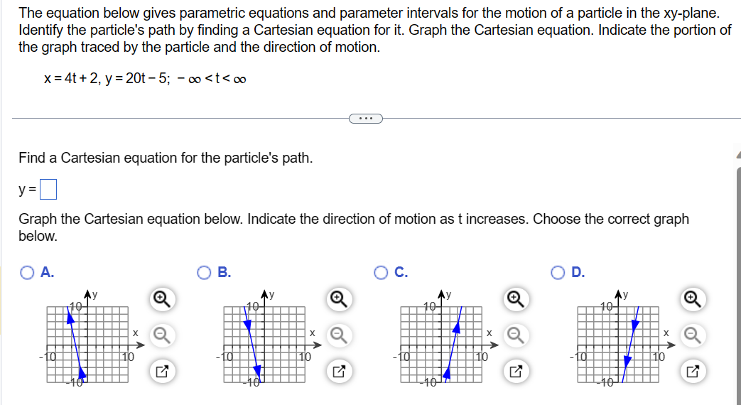 Solved The equation below gives parametric equations and | Chegg.com