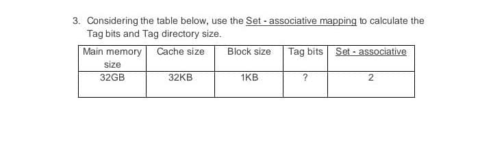 Solved 3. Considering the table below, use the Set - | Chegg.com