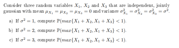 Solved Consider three random variables X1, X, and X3 that | Chegg.com