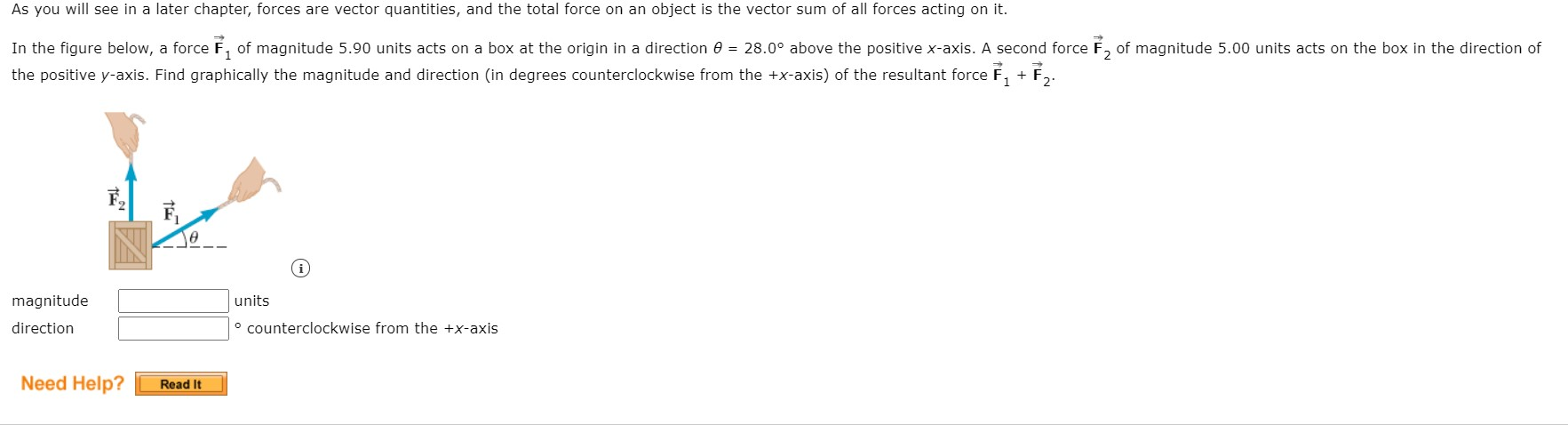 Solved As you will see in a later chapter, forces are vector | Chegg.com
