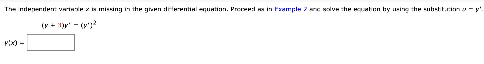 Solved The independent variable x is missing in the given | Chegg.com