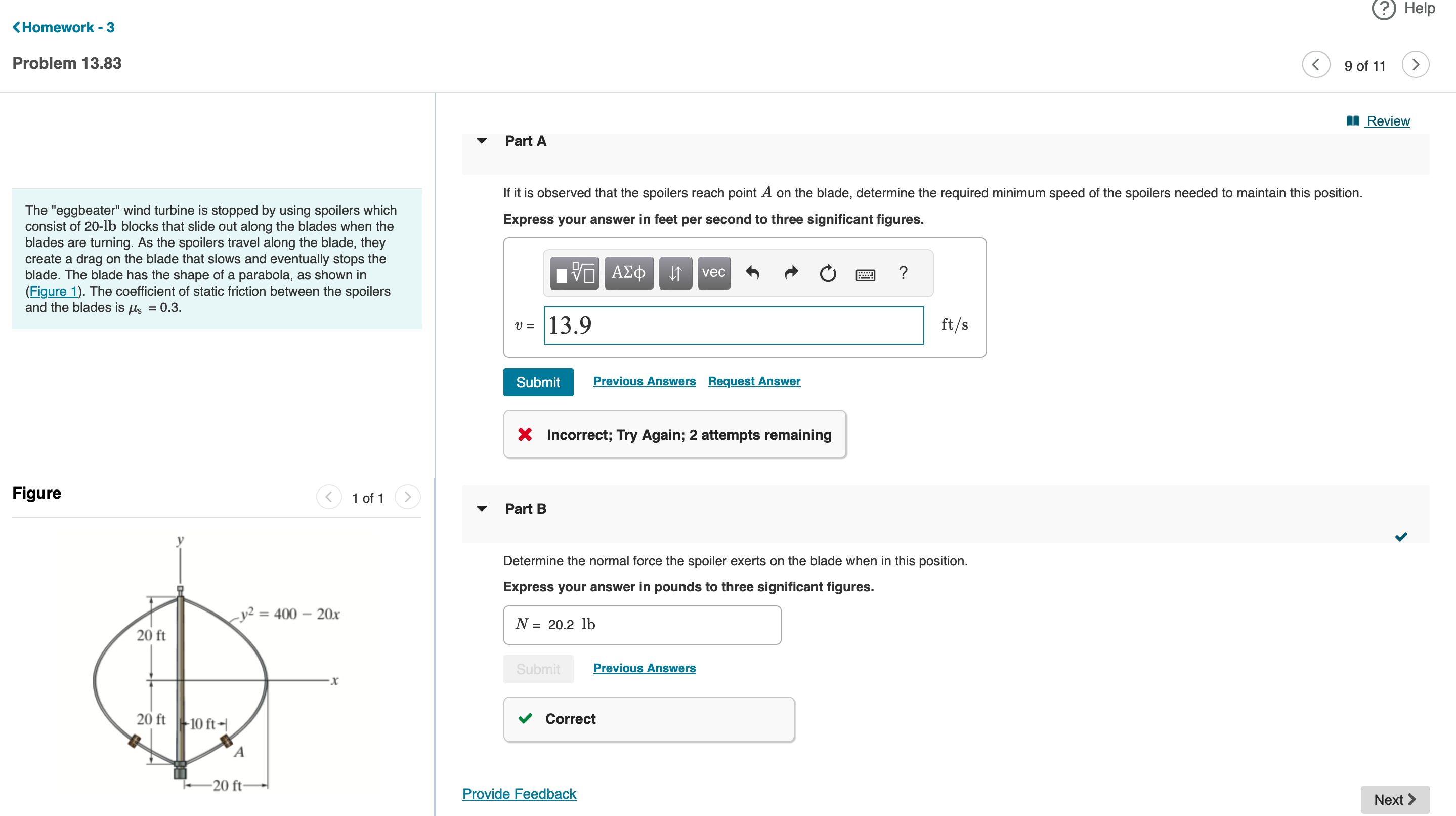 Solved Problem 13.83The "eggbeater" wind turbine is stopped | Chegg.com