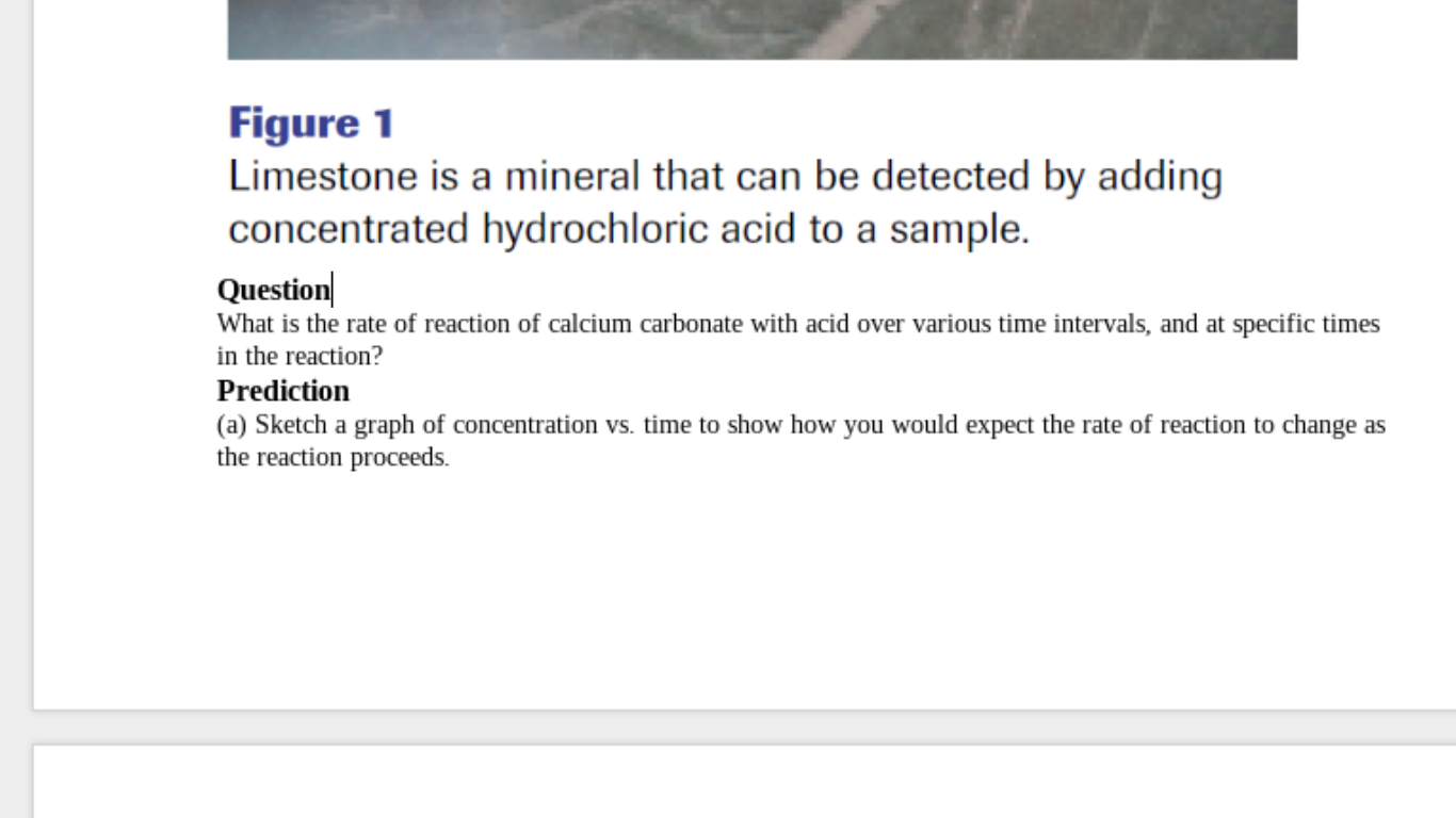 Solved Figure 1 Limestone is a mineral that can be detected | Chegg.com