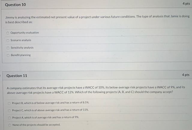 Solved Question 1 If a firm's projects differ in risk, then | Chegg.com