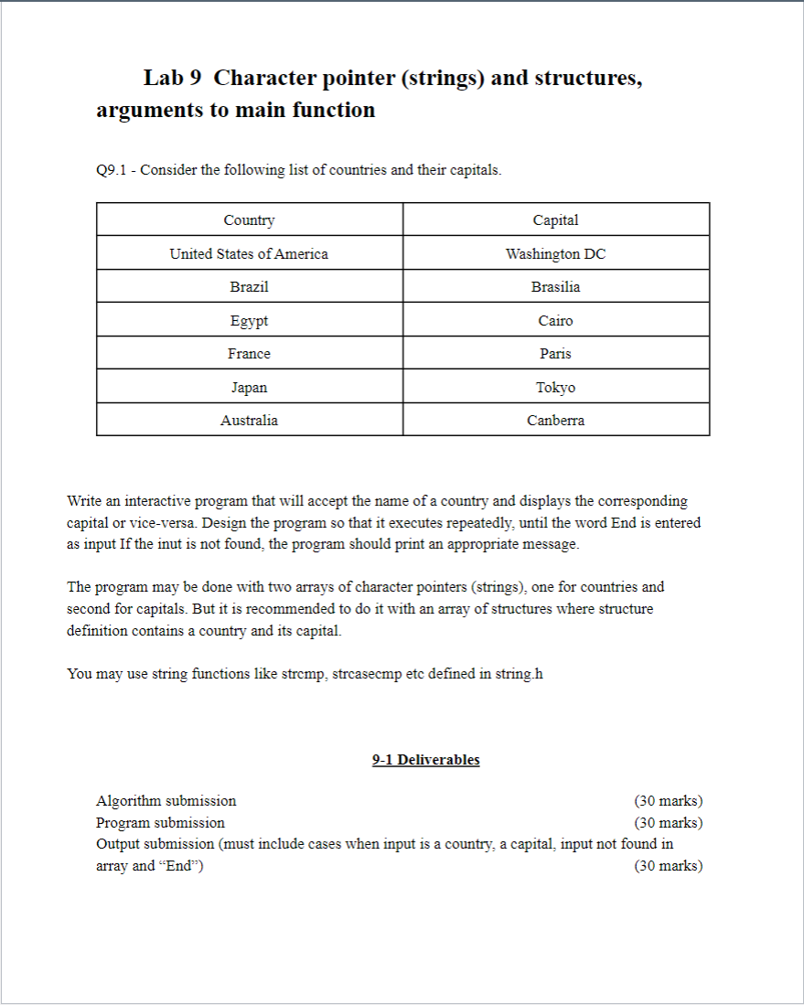 Solved Lab 9 Character Pointer Strings And Structures 5234