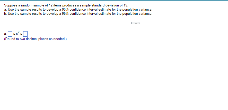 Solved Suppose a random sample of 12 items produces a sample | Chegg.com