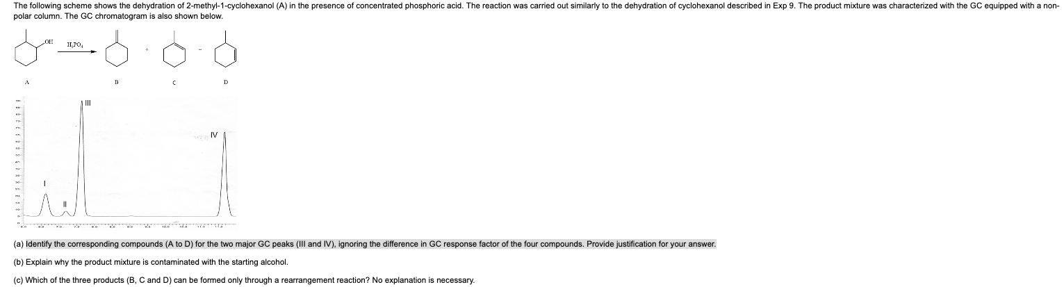 Solved The following scheme shows the dehydration of | Chegg.com