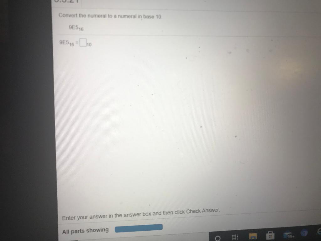 Solved Convert The Numeral To A Numeral In Base 10 9E516 Chegg