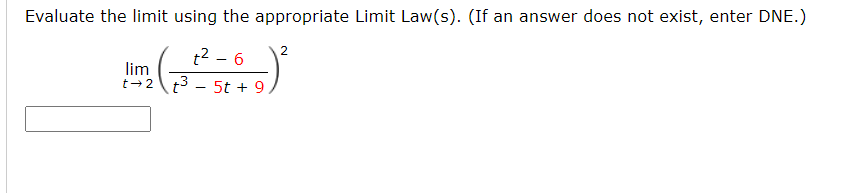 Solved Evaluate the limit using the appropriate Limit | Chegg.com