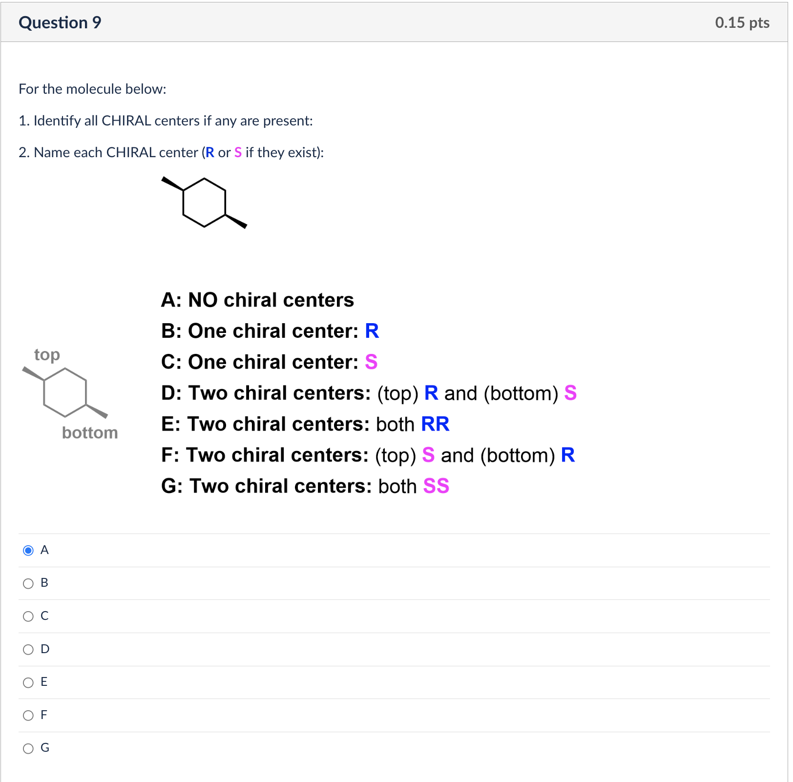 Solved For the molecule below: 1. Identify all CHIRAL | Chegg.com
