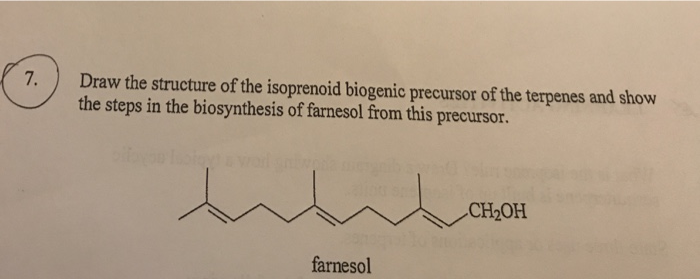 Solved 7. Draw the structure of the isoprenoid biogenic | Chegg.com