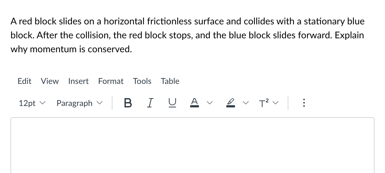 Solved A red block slides on a horizontal frictionless | Chegg.com