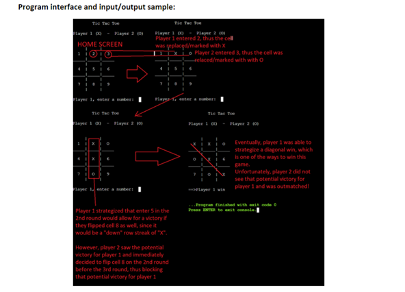 Tic Tak Toe Description This Program On Tic Tac Toe 