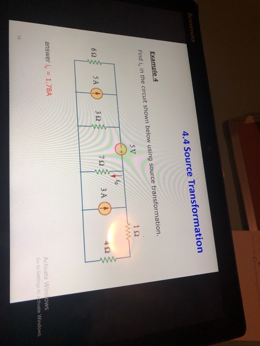 Solved .4 Source Transformation Example 4 Find io in the | Chegg.com