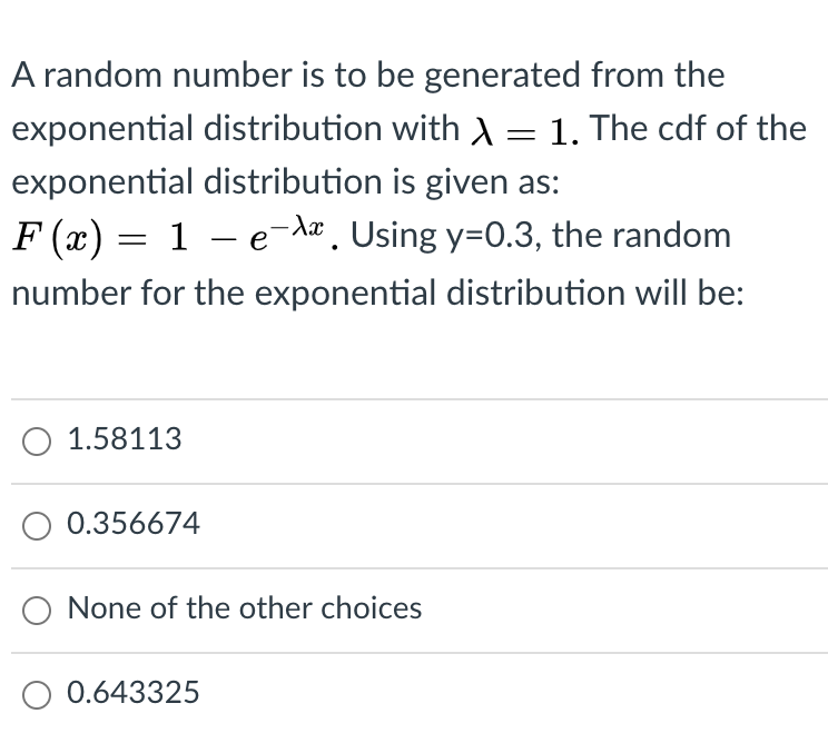 Solved A random number is to be generated from the | Chegg.com