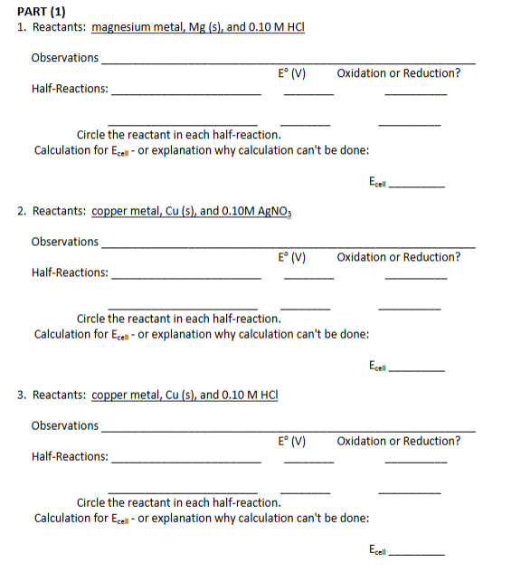 Solved Please fill this out dont worry about the observation | Chegg.com