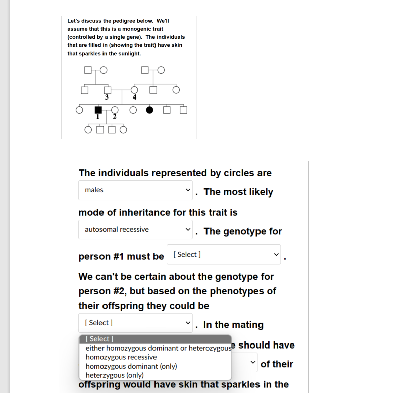 Solved Let's discuss the pedigree below. We'll assume that | Chegg.com