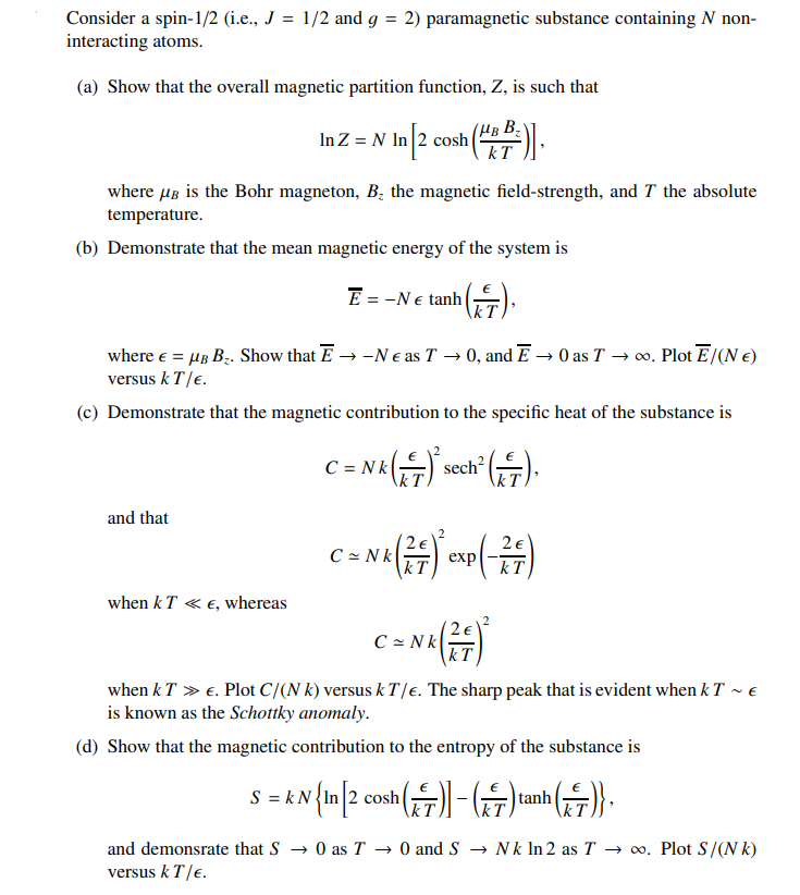 Solved Consider a spin-1/2 (i.e., J = 1/2 and g = 2) | Chegg.com