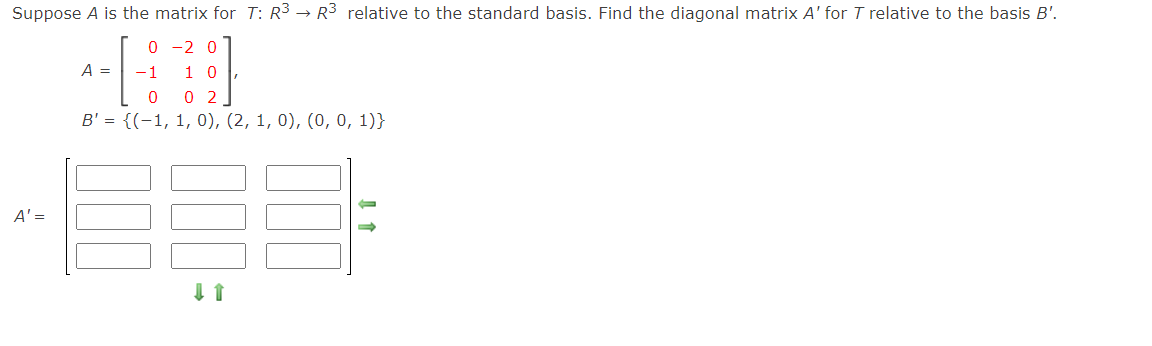 Solved Suppose A is the matrix for T:R3→R3 relative to the | Chegg.com