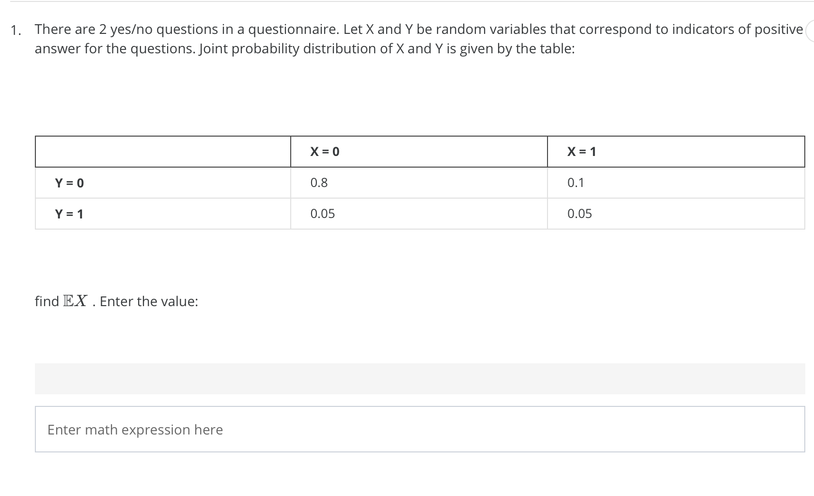 Solved 1. There are 2 yes/no questions in a questionnaire. | Chegg.com