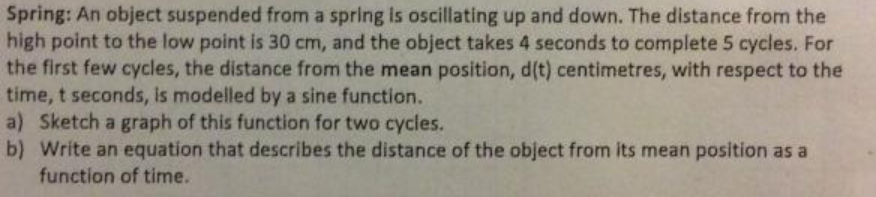 Solved Spring: An object suspended from a spring is | Chegg.com