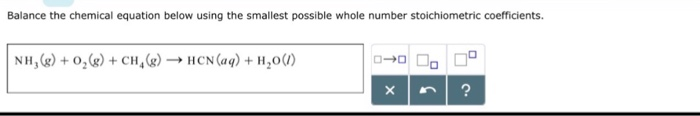 Solved Balance the chemical equation below using the | Chegg.com