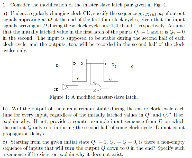 Solved 1. Consider the modification of the master-slave | Chegg.com