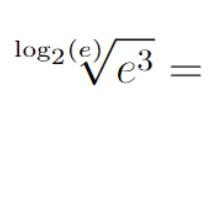 Solved log2(e)e3= | Chegg.com