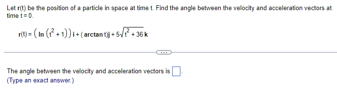Solved Let r(t) be the position of a particle in space at | Chegg.com