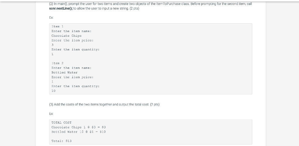 Solved In Java please. Follow the step 1 through 3 for both | Chegg.com