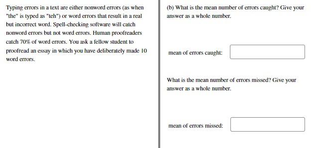 Solved Typing errors in a text are either nonword errors (as | Chegg.com