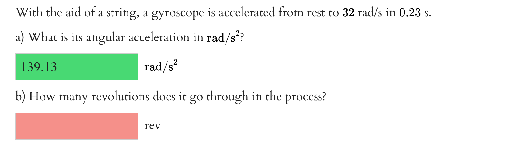 Solved With the aid of a string, a gyroscope is accelerated | Chegg.com