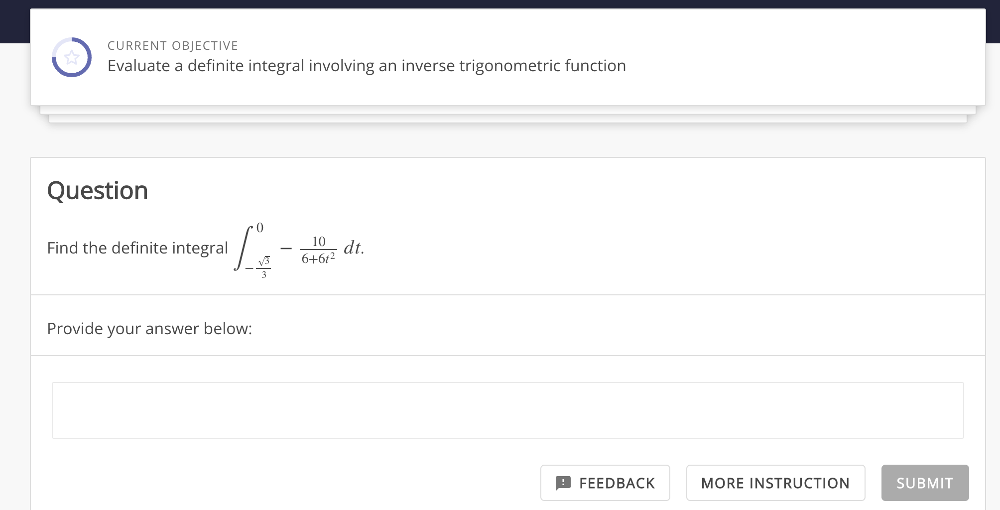 Solved CURRENT OBJECTIVE Evaluate a definite integral | Chegg.com