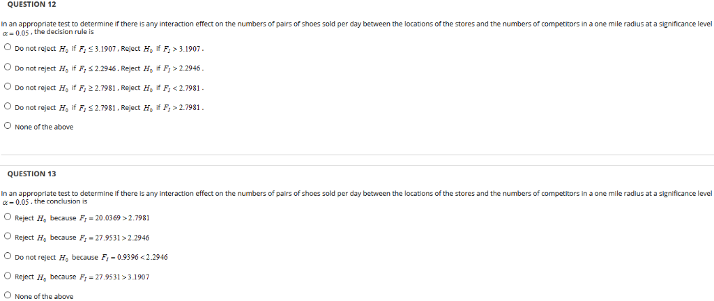 Solved A shoe retailer conducted a study to determine | Chegg.com