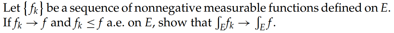Solved Let {fk} be a sequence of nonnegative measurable | Chegg.com