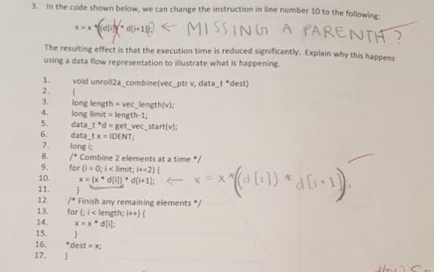 Solved x=x⋅((d[1))⋅d(i+1))← MISS ←N(Ω A PARENTH? The | Chegg.com