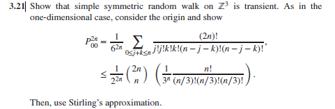 3.21| Show that simple symmetric random walk on Z is | Chegg.com