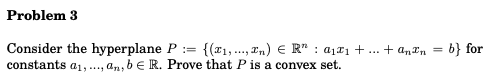 Solved Consider the hyperplane | Chegg.com