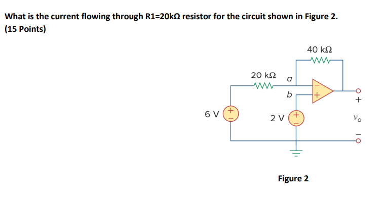 Solved What is the current flowing through R1=20kresistor | Chegg.com