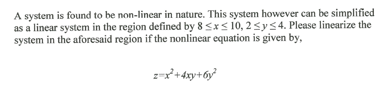 Solved A system is found to be non-linear in nature. This | Chegg.com