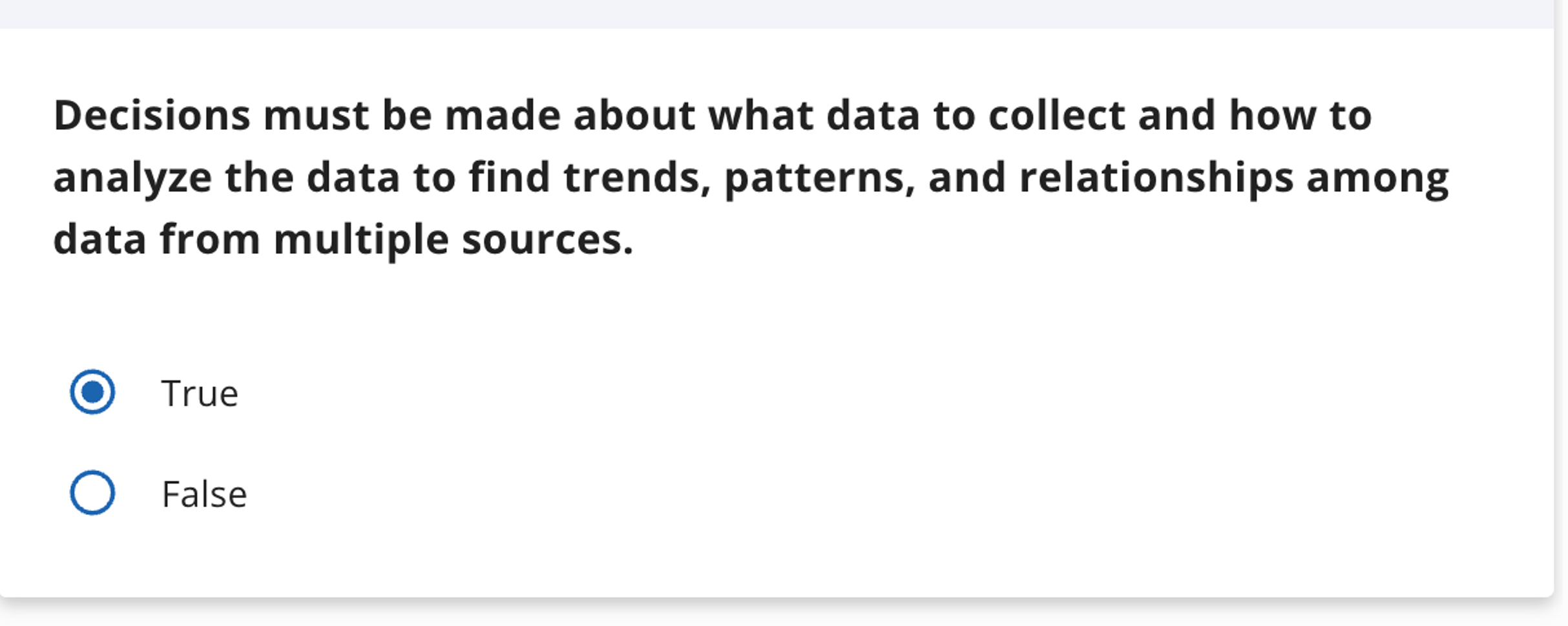 Solved Decisions must be made about what data to collect and | Chegg.com